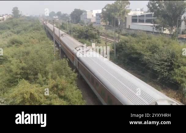 Delhi, India, November 02 2024 - Indian railway express train at ...
