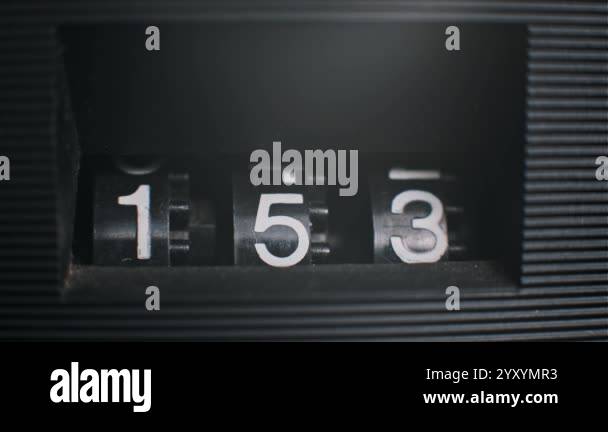 Close-up of a counters digits incrementing, creating a sense of ...
