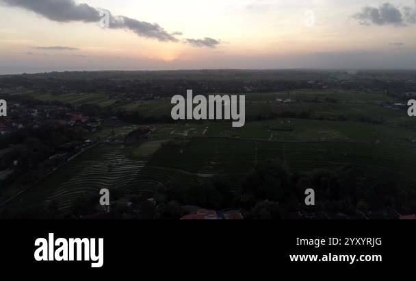 Aerial of an Inland Residential Area, Bali, Indonesia Stock Video ...
