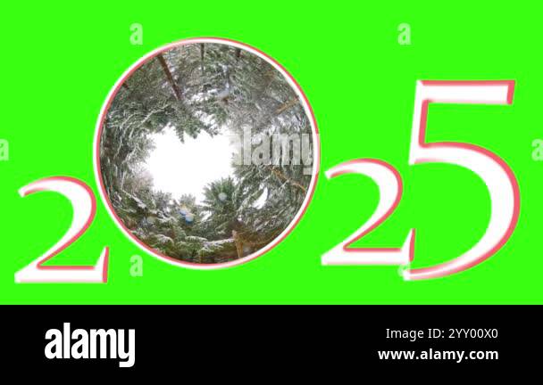 Happy NewHappy New Year 2025. Green Screen New Year Celebration Concept ...