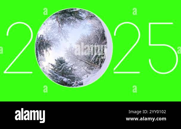 Happy NewHappy New Year 2025. Green Screen New Year Celebration Concept ...