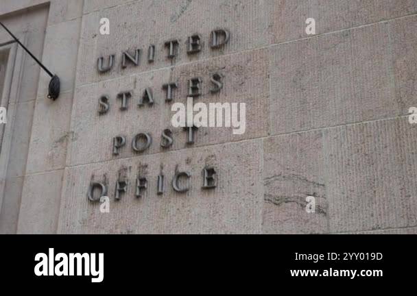 The impressive facade of a United States Post Office beautifully ...