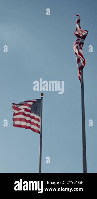 A magnificent and stunning array of American flags is waving proudly ...