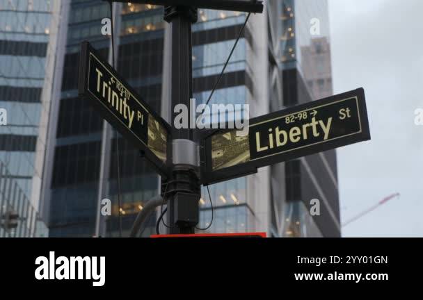 This is a view showcasing the busy intersection of Trinity and Liberty ...