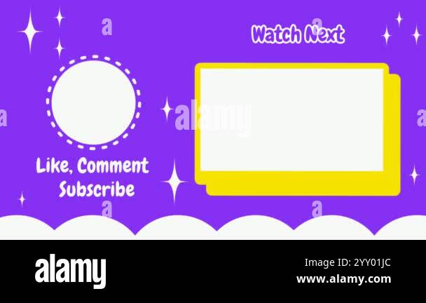 youtube animation end screen youtube. suitable for youtube vlog ...
