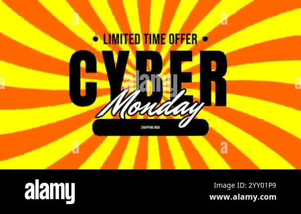 cyber monday animation with light color rotating sunbrust background ...
