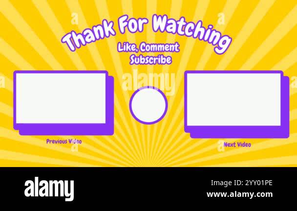 youtube animation end screen youtube. suitable for youtube vlog ...