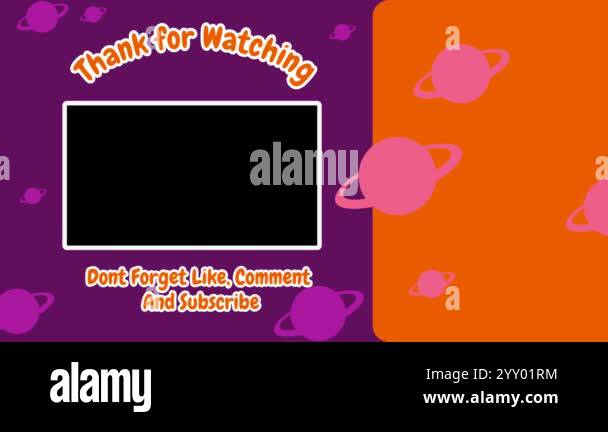 youtube animation end screen youtube. suitable for youtube vlog ...