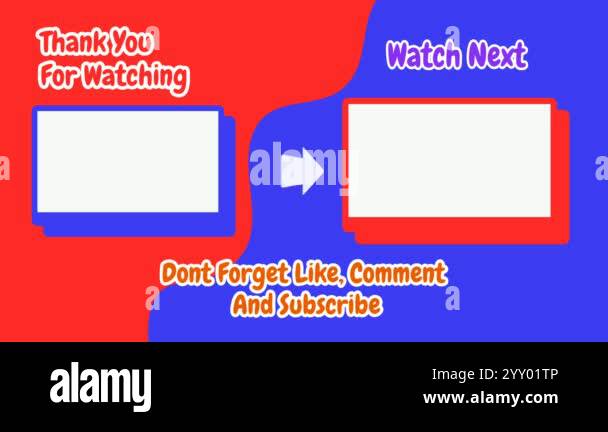 youtube animation end screen youtube. suitable for youtube vlog ...