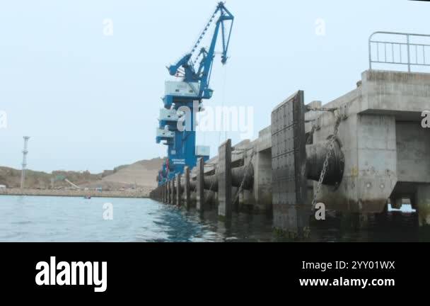 Chancay seaport. Located in Peru, Mega port under construction by the ...