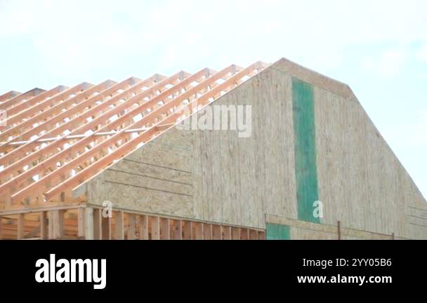 Denver, Colorado, USA-September 1, 2023-Complex wooden skeleton of a ...