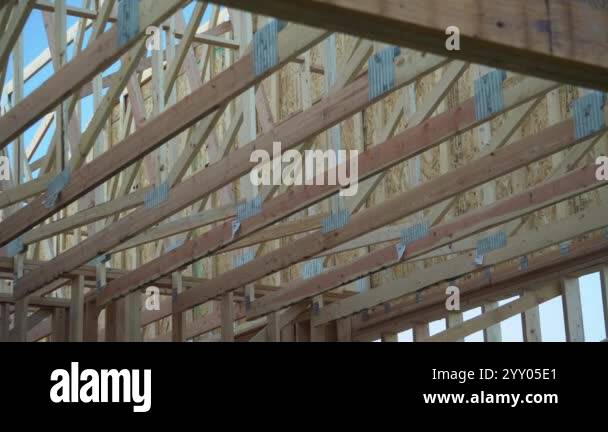 Denver, Colorado, USA-September 1, 2023-Complex wooden skeleton of a ...