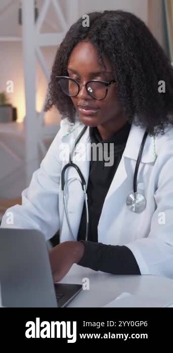 Vertical video. Digital health care. Clinical service. Confident ...