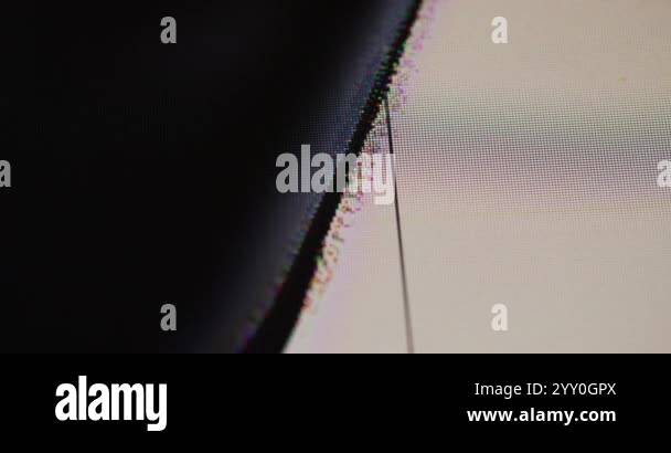 Defect screen. Broken monitor. Cracked bokeh glass display with black ...