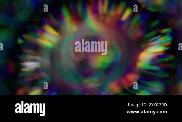 Crystal light refraction. Blurred reflection glare. Defocused leak ...