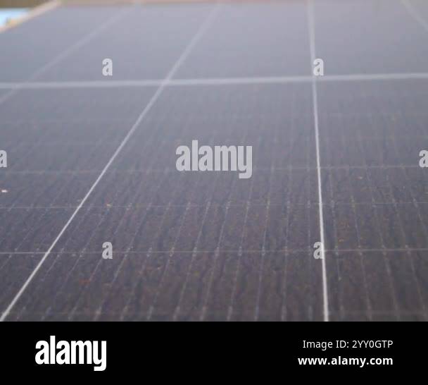 Dust-Covered Solar Panels Under Unstable Footage from Vintage Camera ...