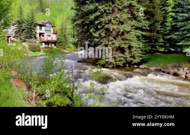 Gore Creek flows through the White River National Forest near Vail ...