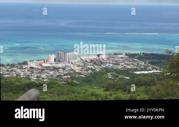Aerial view of Garapan, Saipan, Northern Mariana Islands Stock Video ...