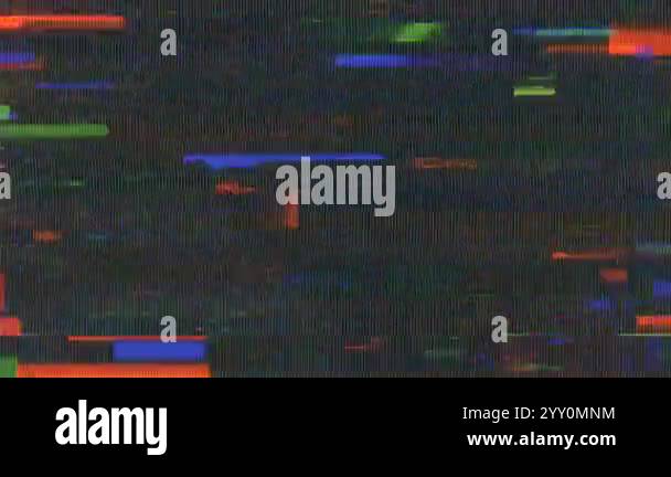 Abstract background showcases a corrupted digital signal, displaying ...