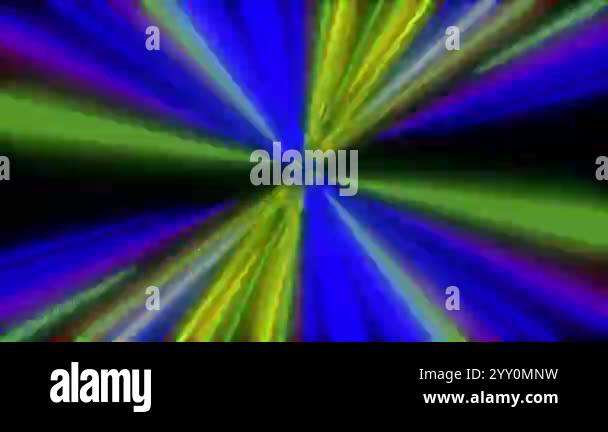 Light beams expand from the center, showcasing vibrant colors and ...