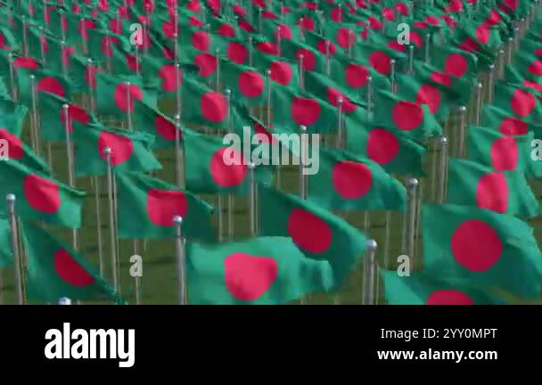 Bangladesh national flags cloth fabric waving on the sky. A flags is ...