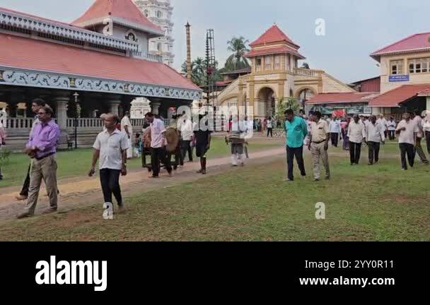 Velha Goa , Old Goa , India 28th April 2024 Shri Manguesh Temple ...