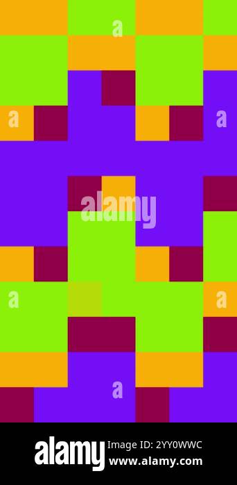 Abstract colorful background with looping animated pixel texture in ...