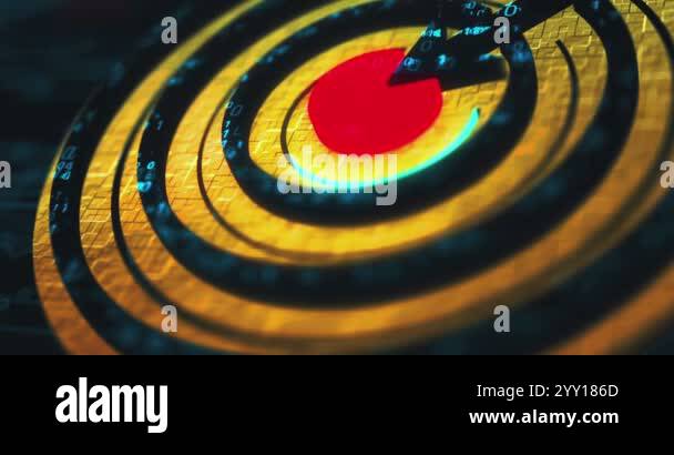 Target business strategy and success motivation colored symbol concept ...