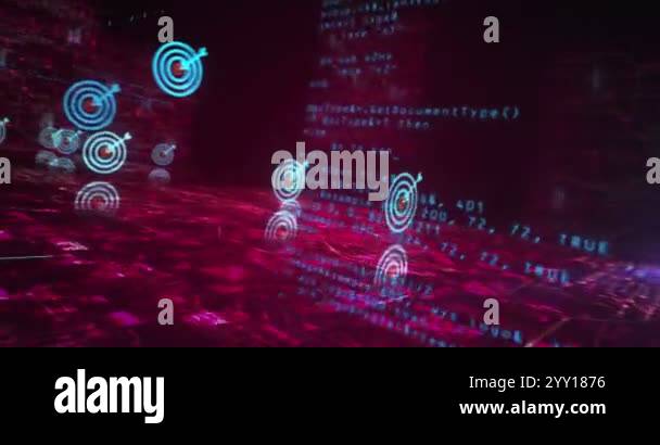 Target business strategy and success motivation symbol abstract cyber ...