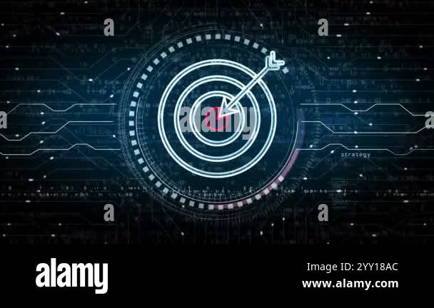 Target business strategy and success motivation symbol abstract digital ...
