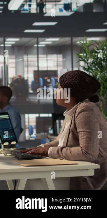 Vertical Video Woman CEO expressing her disappointment with her team ...