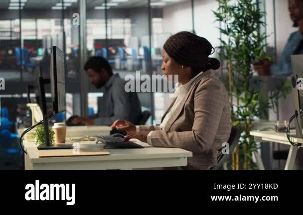 Businesswoman engages with delivery employee highlighting food delivery ...