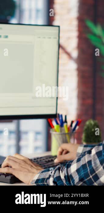 Software engineer at computer coding, creating software using isolated ... Software engineer at computer coding, creating software using isolated ...
