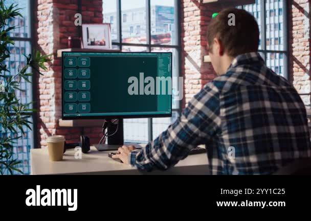 Man Solving Personal Tasks With Ai Llm Chatbot Answering Prompts Using Predictive Technology