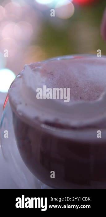 making hot chocolate, chopping chocolate chips, milk, hot cocoa ...