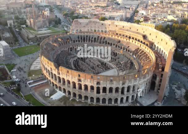 Video of the Colosseum in Rome, Italy, showcasing the iconic ancient ...