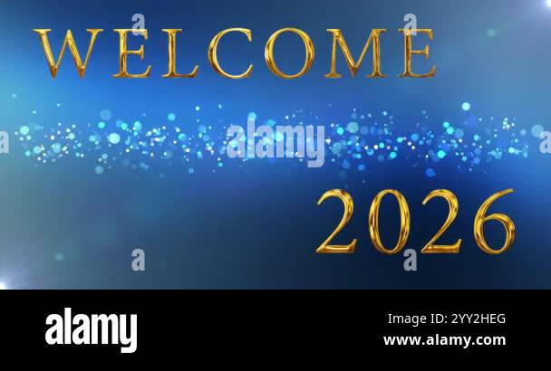 Luxurious Welcome 2026 fairy dust particle shimmering magical bg 4K ...