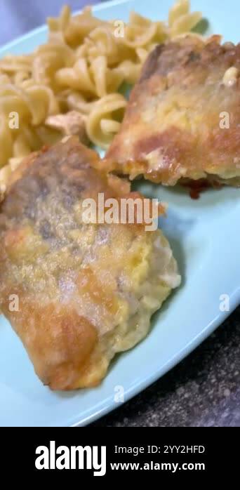 Fried fish in a frying pan in batter, oil, frying, fire, delicious ...