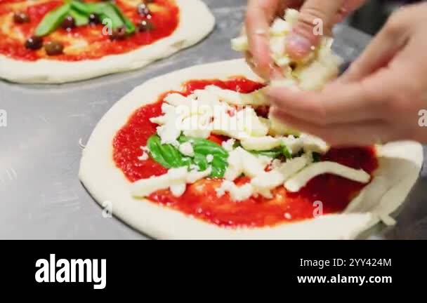 Making Naples Pizza in the street Stock Video Footage - Alamy