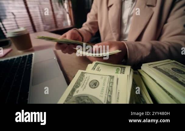Close up rich Caucasian businesswoman female girl business woman office ...