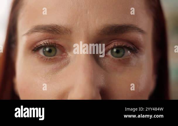 Close up face Caucasian businesswoman girl employer confident female ...