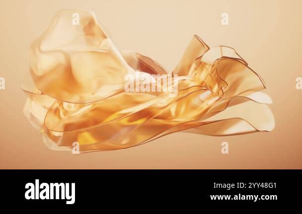 Transparent golden multilayer cloth background, 3d rendering Stock ...