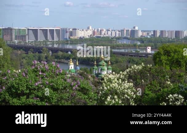 A panoramic view of Kiev, showcasing a sprawling urban landscape with ...