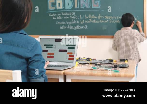 Girl writing engineering prompt by using AI software or programing ...