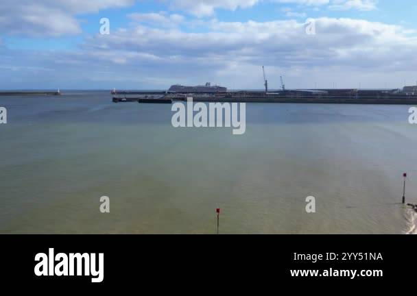 High Angle View of Dover Sea Port of England United Kingdom During ...
