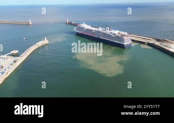 High Angle View of Dover Sea Port of England United Kingdom During ...