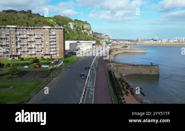 High Angle View of Dover Sea Port of England United Kingdom During ...
