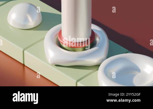 3D loop animation of abstract shape that inflates and deflates Stock ...