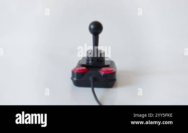 Classic Retro Joystick Competition Pro from the Eighties on white. It ...