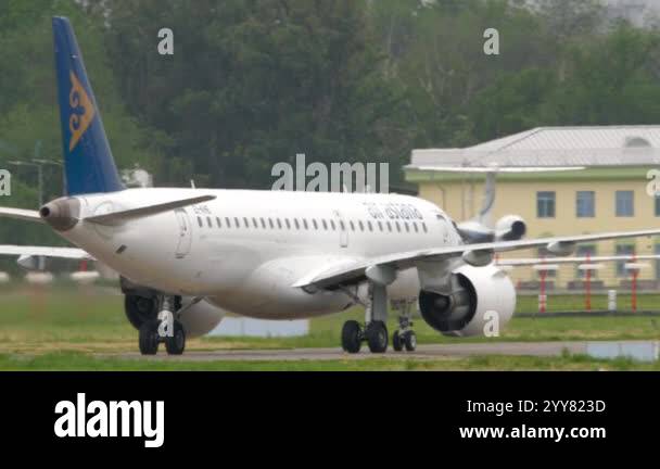 ALMATY, KAZAKHSTAN - MAY 11, 2024: Jet plane Embraer E190, EI-KHE of ...